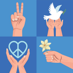 Peace day scene Royalty Free Vector Image - VectorStock