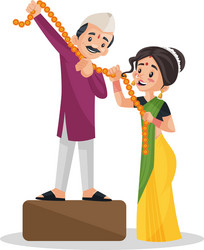 Indian marathi man cartoon Royalty Free Vector Image