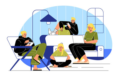 Internet addiction concept Royalty Free Vector Image