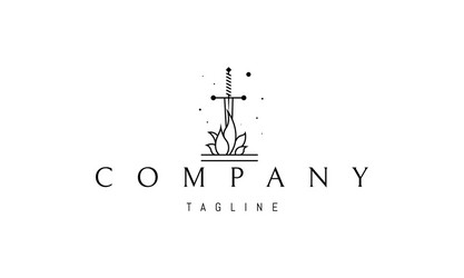 Magic swords in fire and ice Royalty Free Vector Image