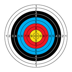 Archery target Royalty Free Vector Image - VectorStock