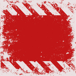 Warning sign caution with striped ribbon frame Vector Image