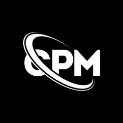 Cpm logo letter design Royalty Free Vector Image