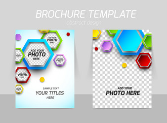 Flyer template back and front design Royalty Free Vector