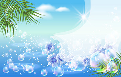 Summer realistic background Royalty Free Vector Image