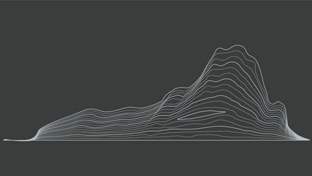 3d abstract elevation contour topography line map Vector Image