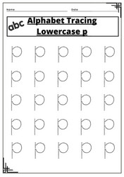 Tracing english alphabet a for preschool Vector Image