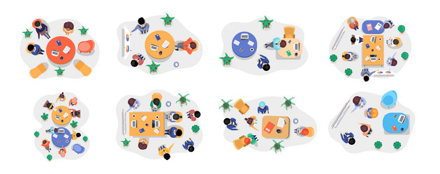 Business office connection working concept Vector Image