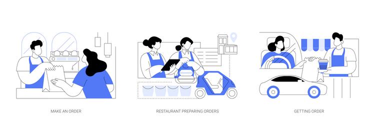 Curbside pickup at a grocery store isolated Vector Image