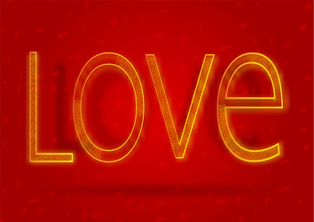 Golden typography text on red background Vector Image