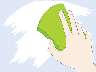 Hand with sponge Royalty Free Vector Image - VectorStock