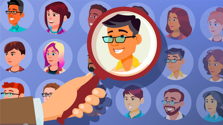 Human recruitment man business picked Royalty Free Vector