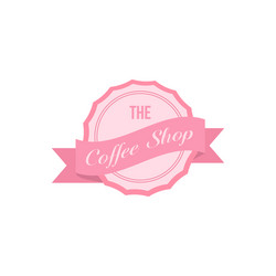 Pink round tag Royalty Free Vector Image - VectorStock