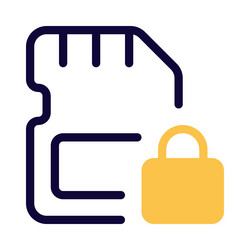 Sd card lock for data security Royalty Free Vector Image