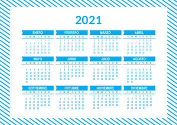 Calendar 2020 2021 week starts from monday Vector Image