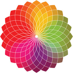 Color wheel palette - flower shaped spectrum Vector Image
