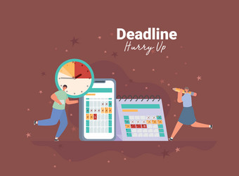 Nice deadline poster Royalty Free Vector Image