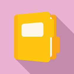 Folder service icon flat help support Royalty Free Vector
