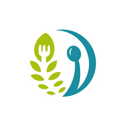 Healthy food application logo Royalty Free Vector Image