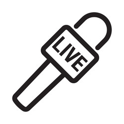 Microphone and one journalist icon breaking news Vector Image