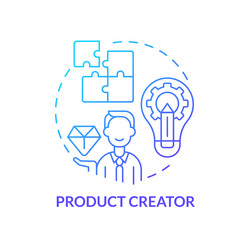 Create product concept icon Royalty Free Vector Image