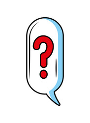 Bubble with interrogation sign information Vector Image