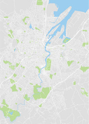 Poster detailed city map belfast Royalty Free Vector Image