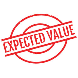 Expected value rubber stamp Royalty Free Vector Image