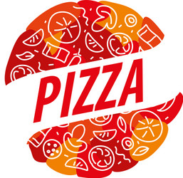 Two logo pizza on a white background Royalty Free Vector