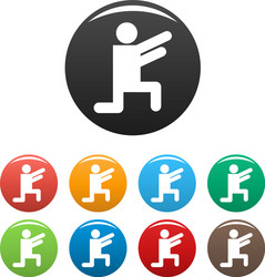 Stick figure stickman icons set pictograph Vector Image