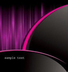 Purple and black abstract background with glossy Vector Image