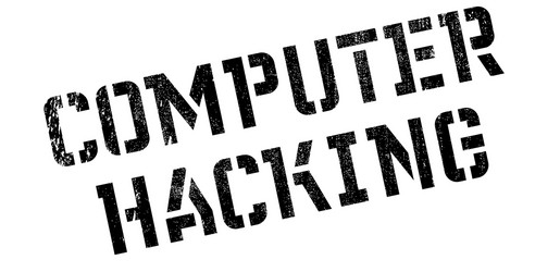 Hacking rubber stamp Royalty Free Vector Image