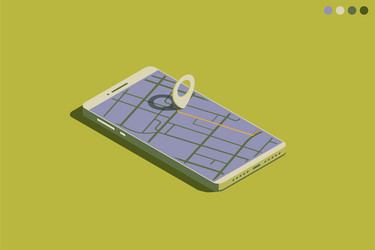 Isometric mobile development Royalty Free Vector Image