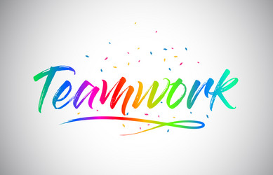 Teamwork creative word text Royalty Free Vector Image