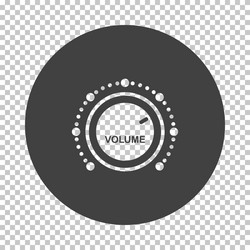 Volume control icon on transparent Royalty Free Vector Image