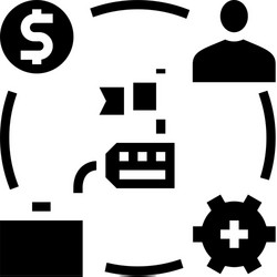 Abstract business management silhouette Royalty Free Vector