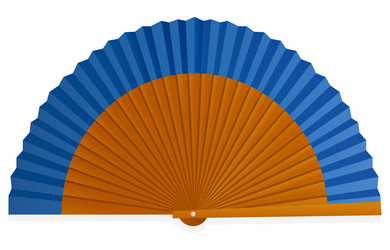 Hand paper fan set oriental beautiful cooling Vector Image