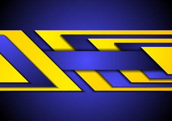 Blue yellow abstract technology futuristic banner Vector Image