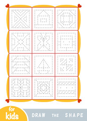 Draw the shapes education game for children Vector Image