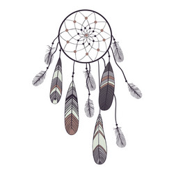 Dream catcher ojibwe vintage drawing in Royalty Free Vector