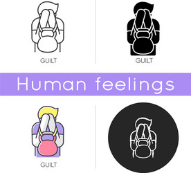 Guilt and sympathy concept icon Royalty Free Vector Image