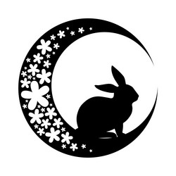 Silhouette moon Royalty Free Vector Image - VectorStock