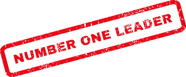 Leader number one rubber stamp Royalty Free Vector Image