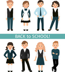 School uniforms for children kids clothes Vector Image