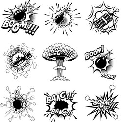 Comic style bomb dynamite sticks design element Vector Image