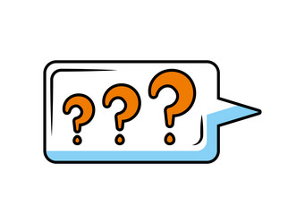 Speech bubble with interrogation sign creative Vector Image
