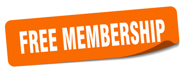 Free membership sticker label Royalty Free Vector Image