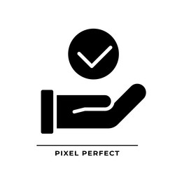 Palm right hand icon thin line art template Vector Image