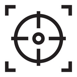 Marketing target icon successful shot Royalty Free Vector