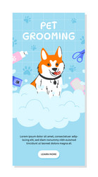 Pets grooming poster concept Royalty Free Vector Image